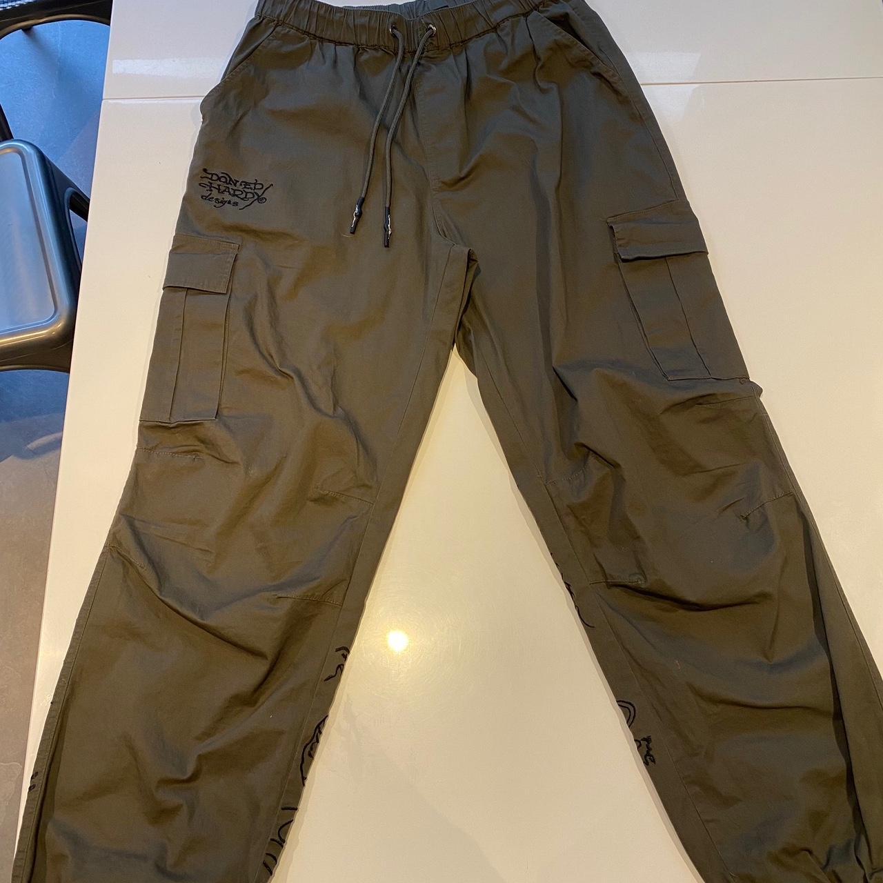 green ed hardy x urban cargos v good condition - Depop