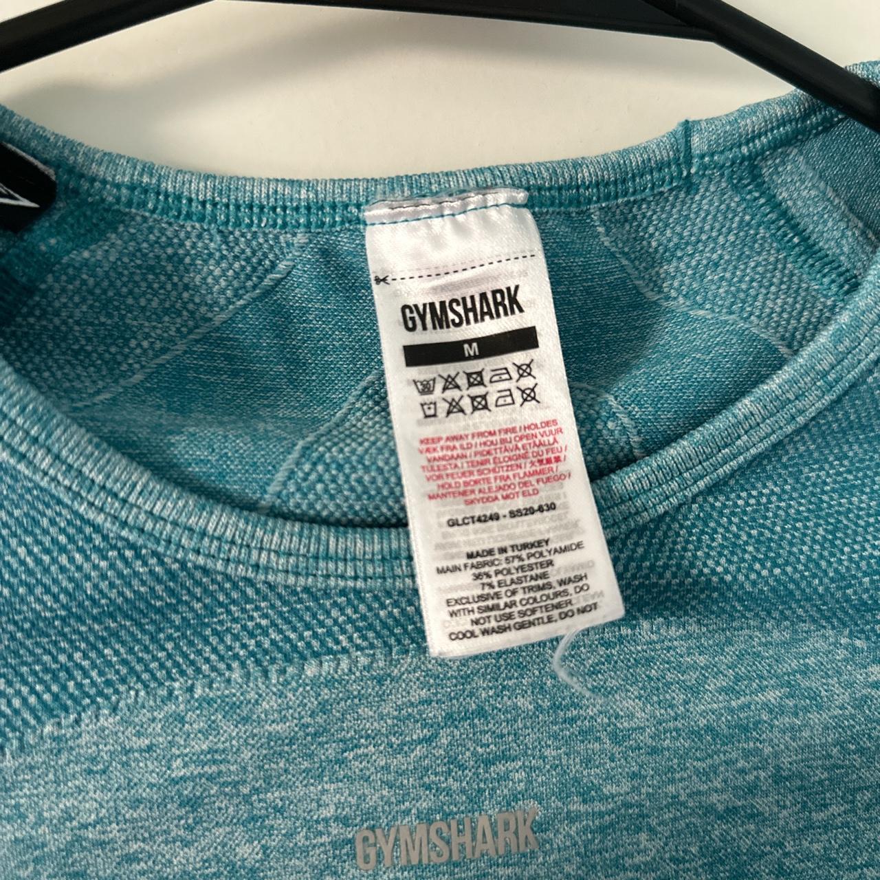 Gymshark Blue Top Perfect condition- only worn... - Depop