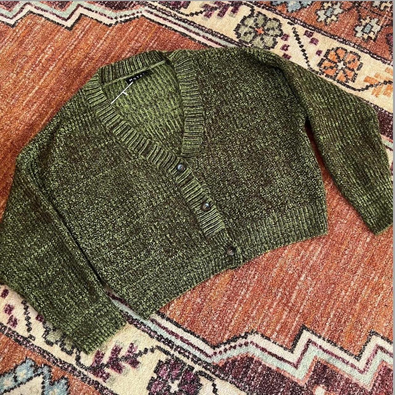 motel rocks green knit sweater as seen on ruby lyn - Depop