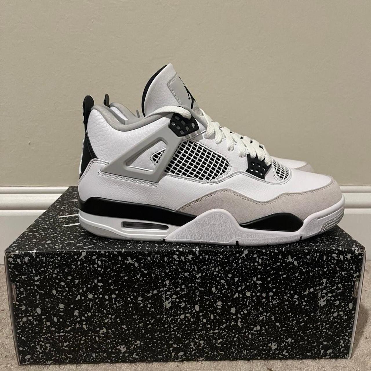 jordan 4 military black size 10. worn once. - Depop