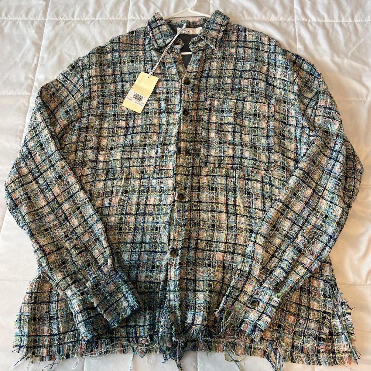 Mnml heavyweight woven raw edge flannel - Depop