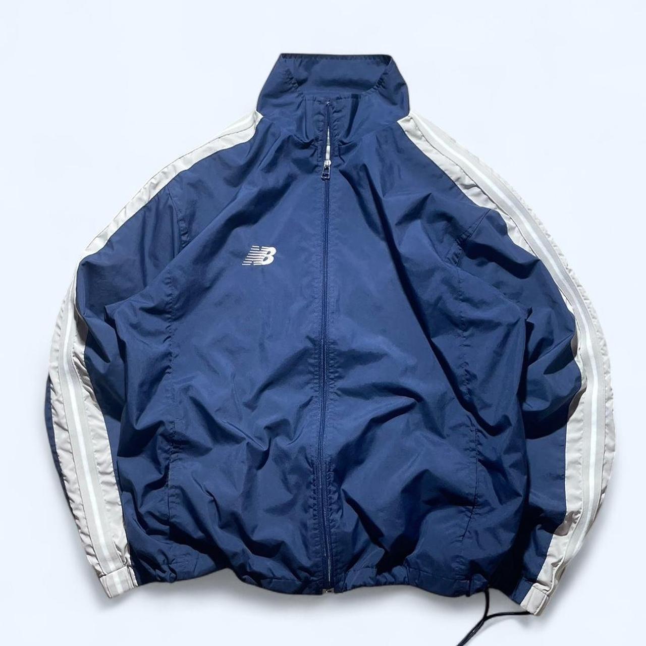 New balance Track jacket with white accents on the... | Depop