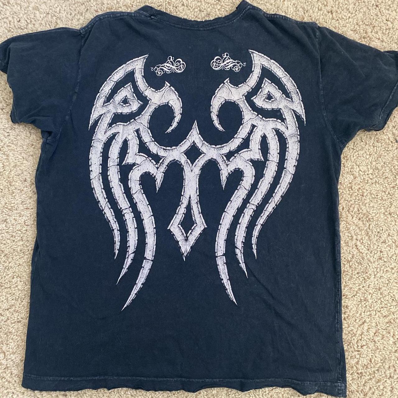 Affliction raw state tee sick design size L... - Depop