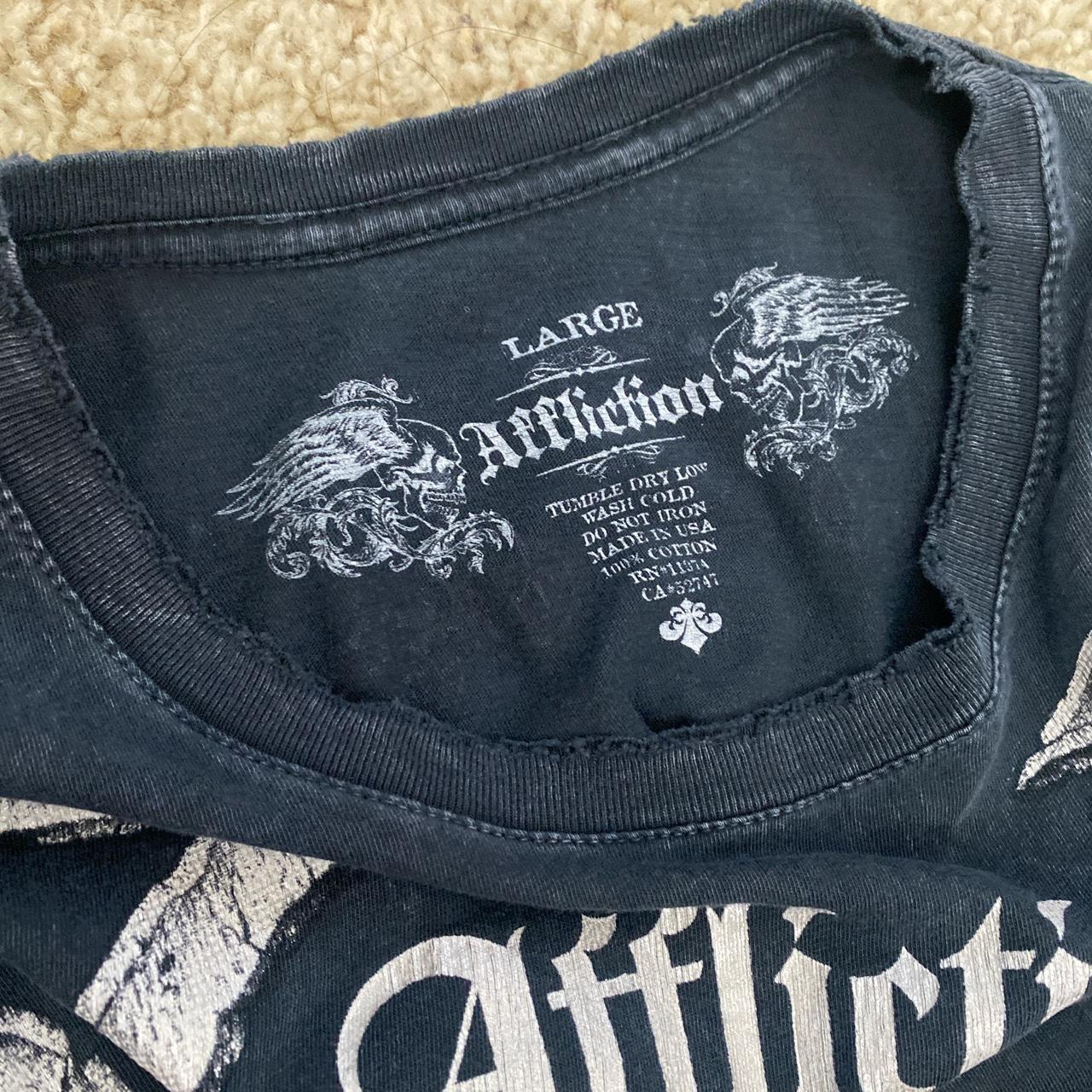 Affliction raw state tee sick design size L... - Depop