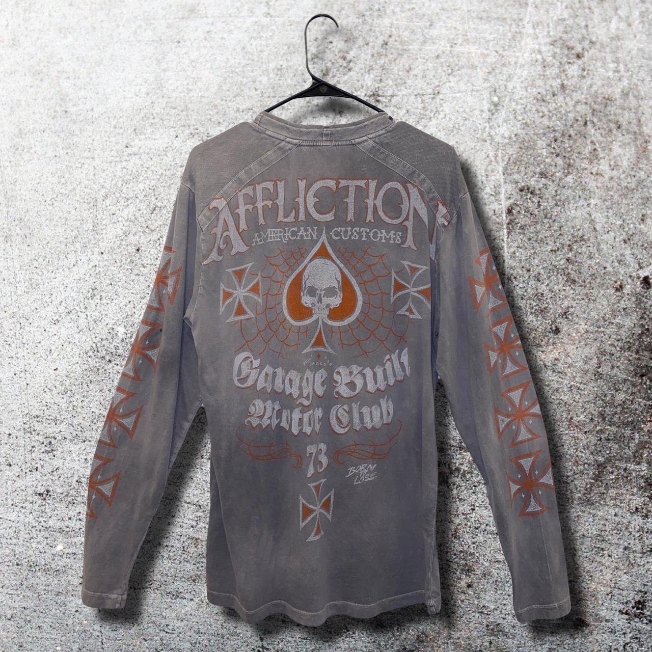 Affliction Long Sleeve Shirt y2k grunge ⚡️Size... - Depop