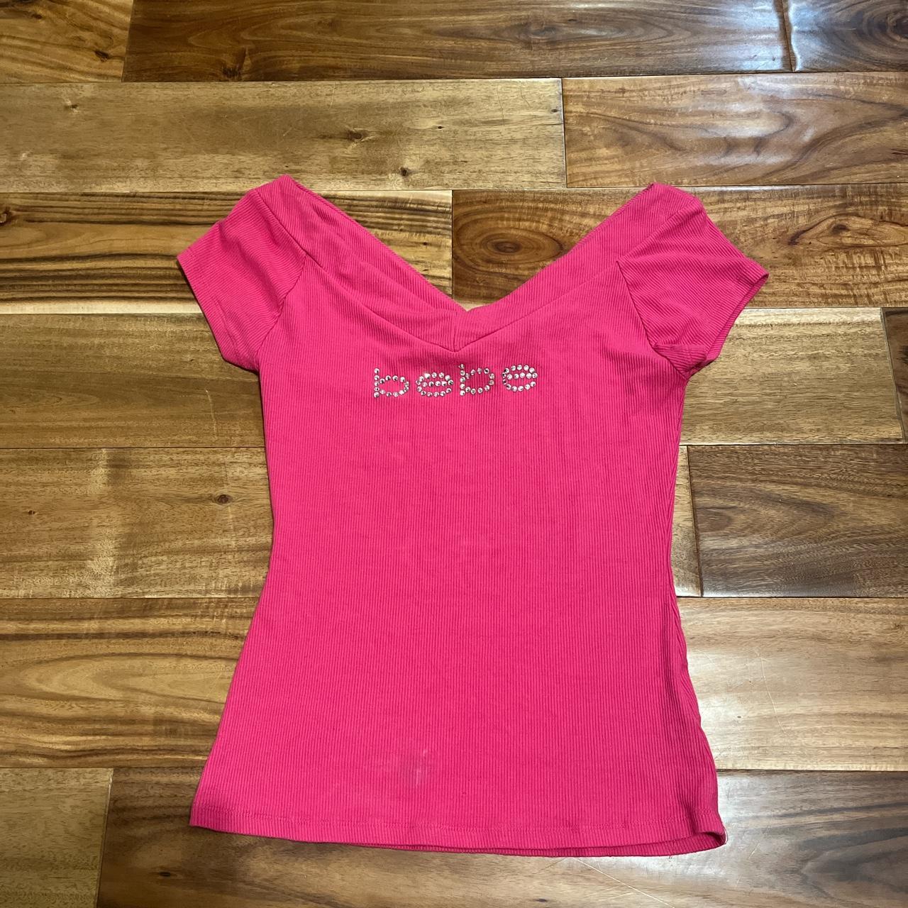 Bebe Women's Pink Crop-top | Depop