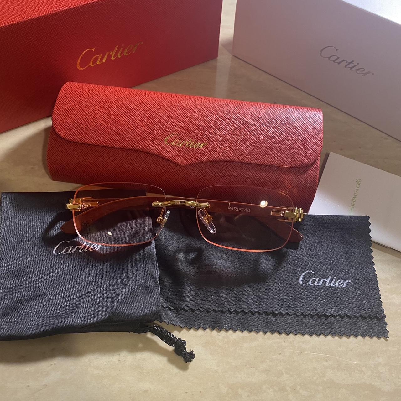 Men Cartier Sunglasses RimlessWood Glasses Eye... - Depop