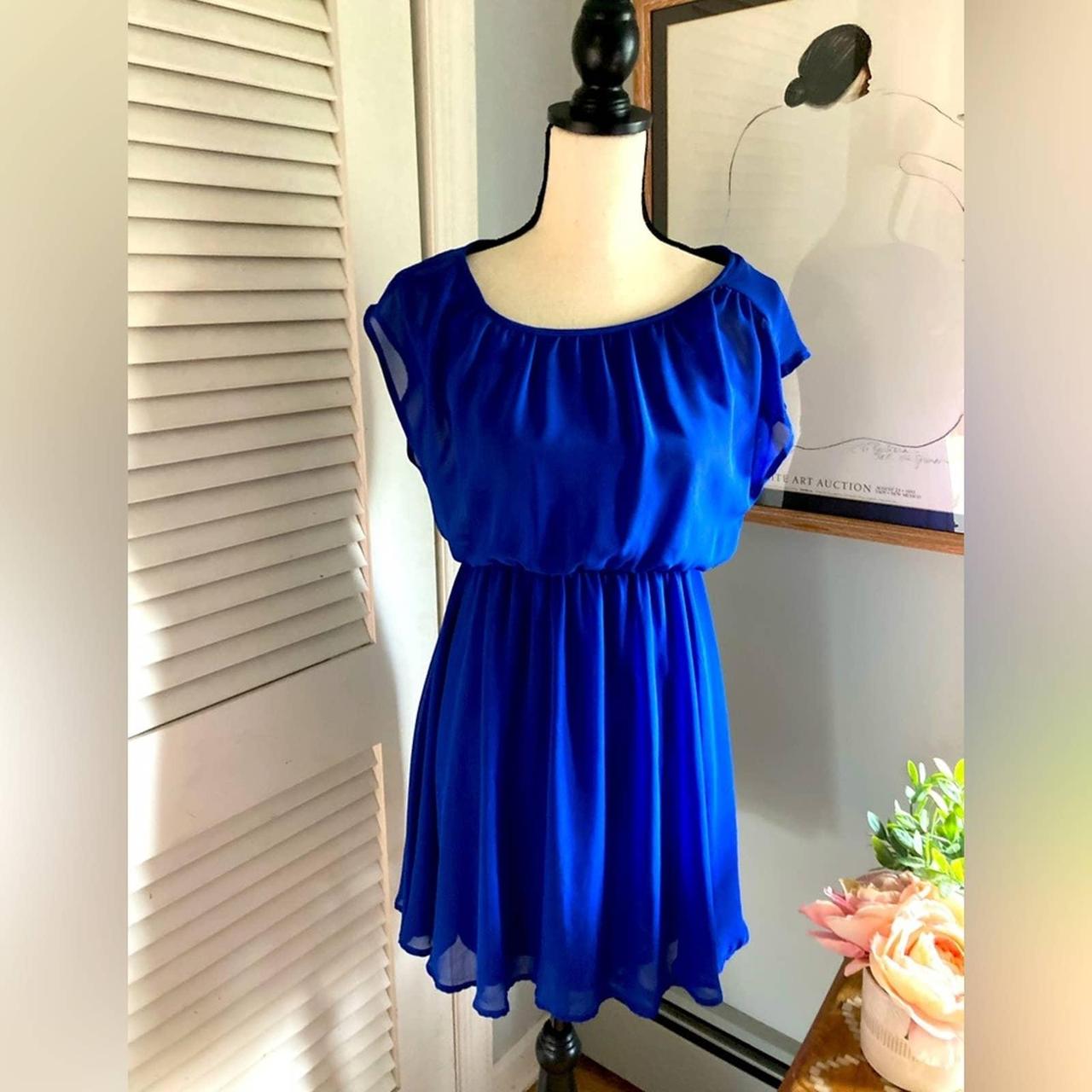LUSH Clothing Women's Blue Dress | Depop