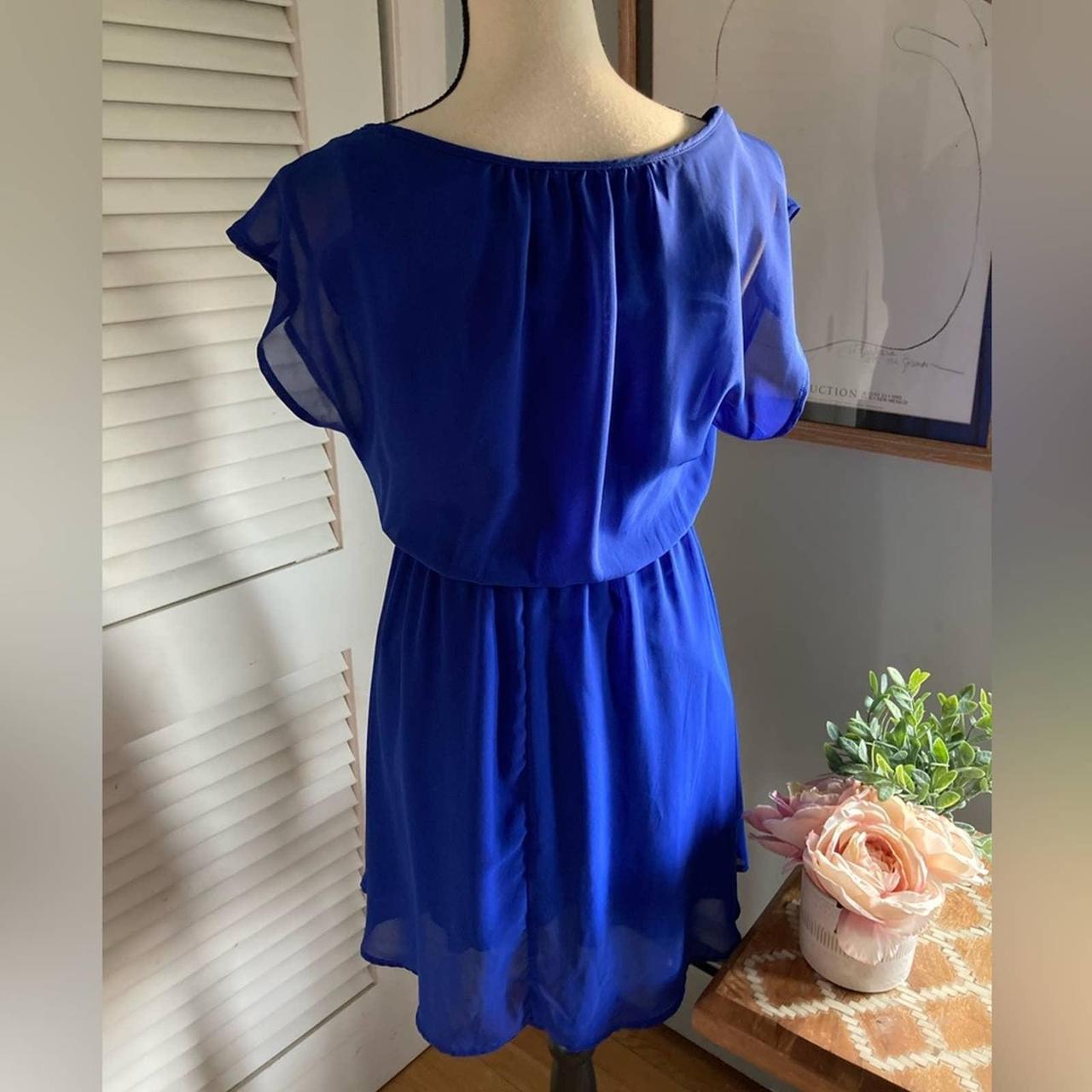 LUSH Clothing Women's Blue Dress | Depop