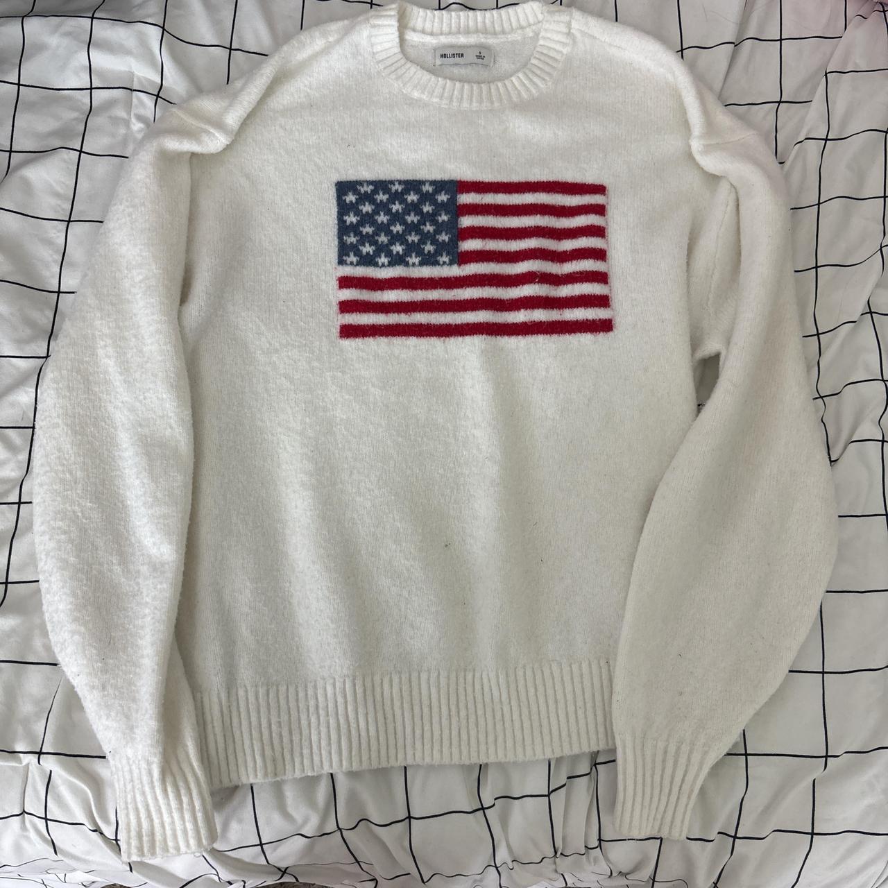 hollister american flag sweater #hollister | Depop
