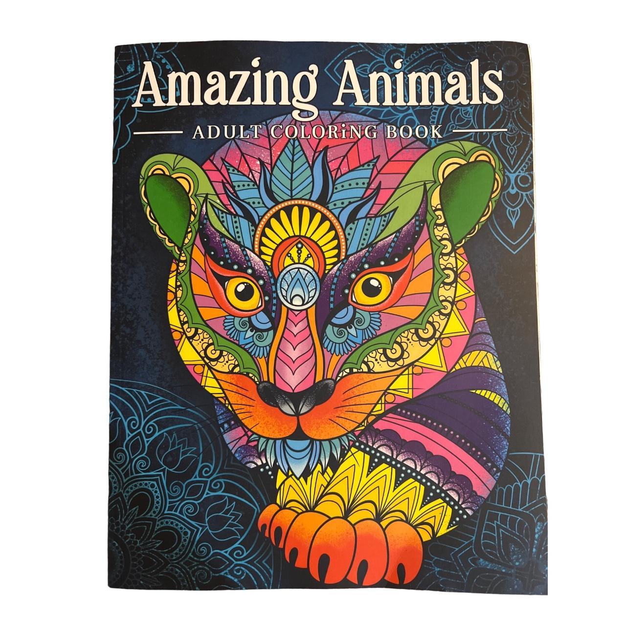 Amazing Animals: Adult Coloring Book, Stress... - Depop