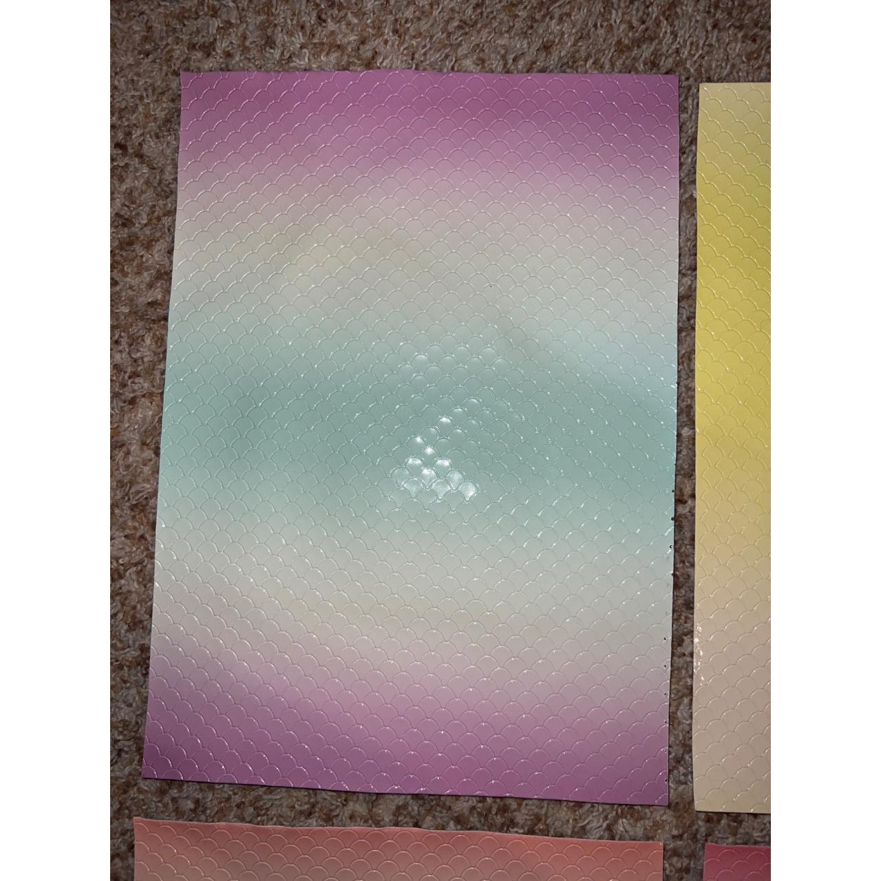 6 Pack Glossy Gradient Color PU Leather Mermaid... - Depop