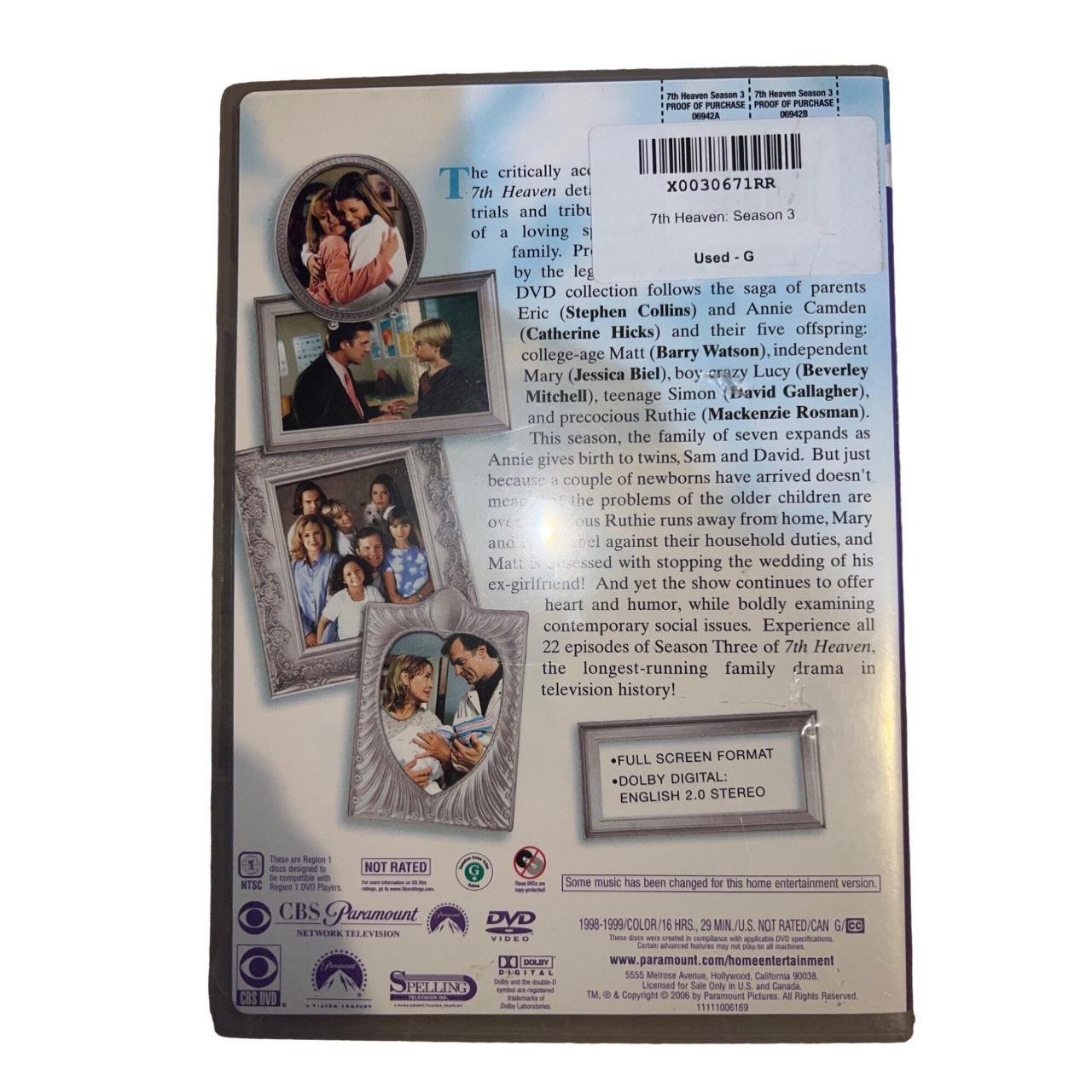 7th Heaven: Season 3 Dvd Condition: Pre-Owned Good - Depop