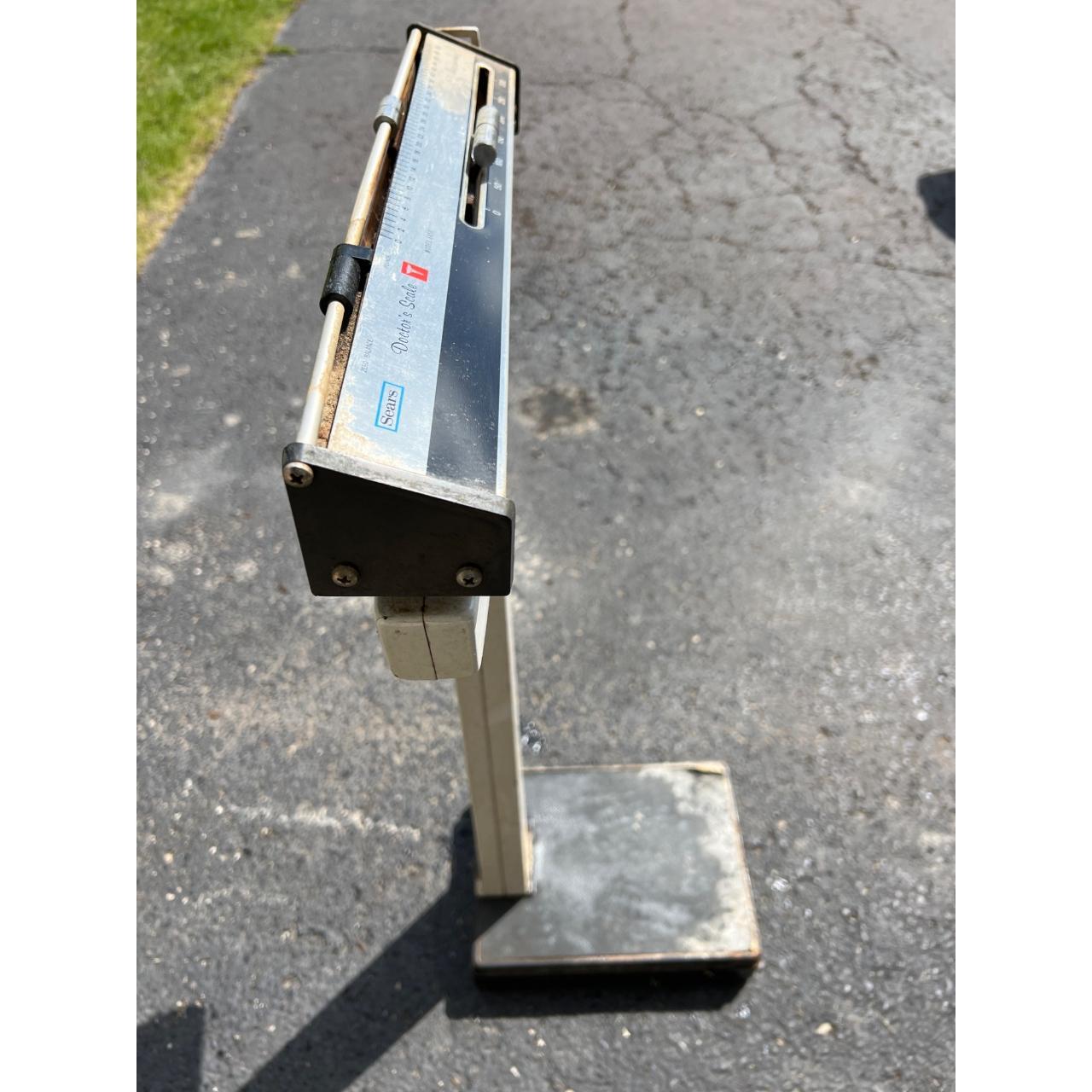 Vintage SEARS doctor's office style weight scale... - Depop