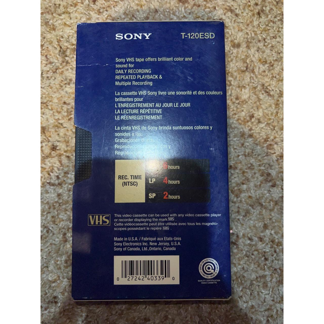 SONY ES T-120 Dynamicron Blank VHS Tape Condition:... - Depop