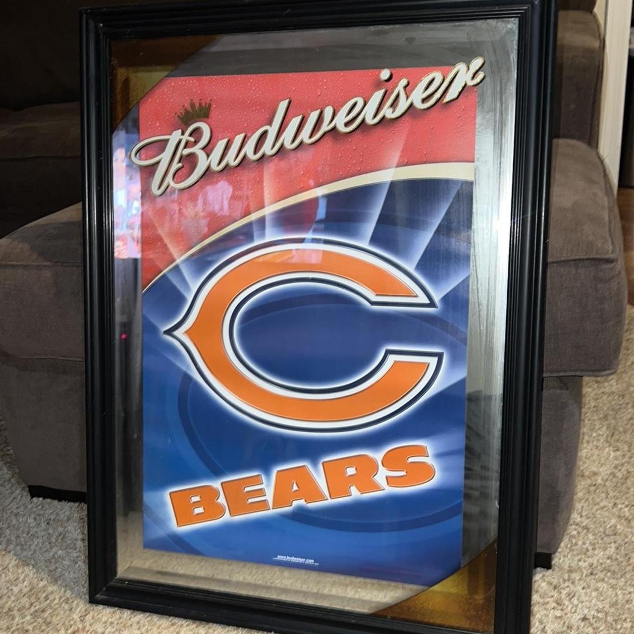 Budweiser Chicago Bears Advertising Beer Mirror - Depop