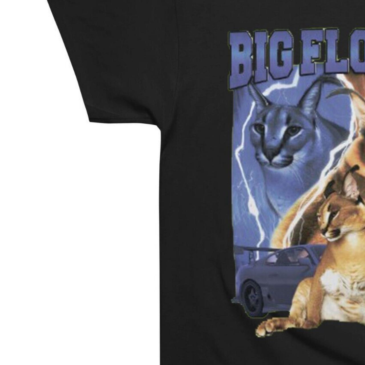 Big Floppa Funny Animal Cute Cat Cool Tee Classic... - Depop