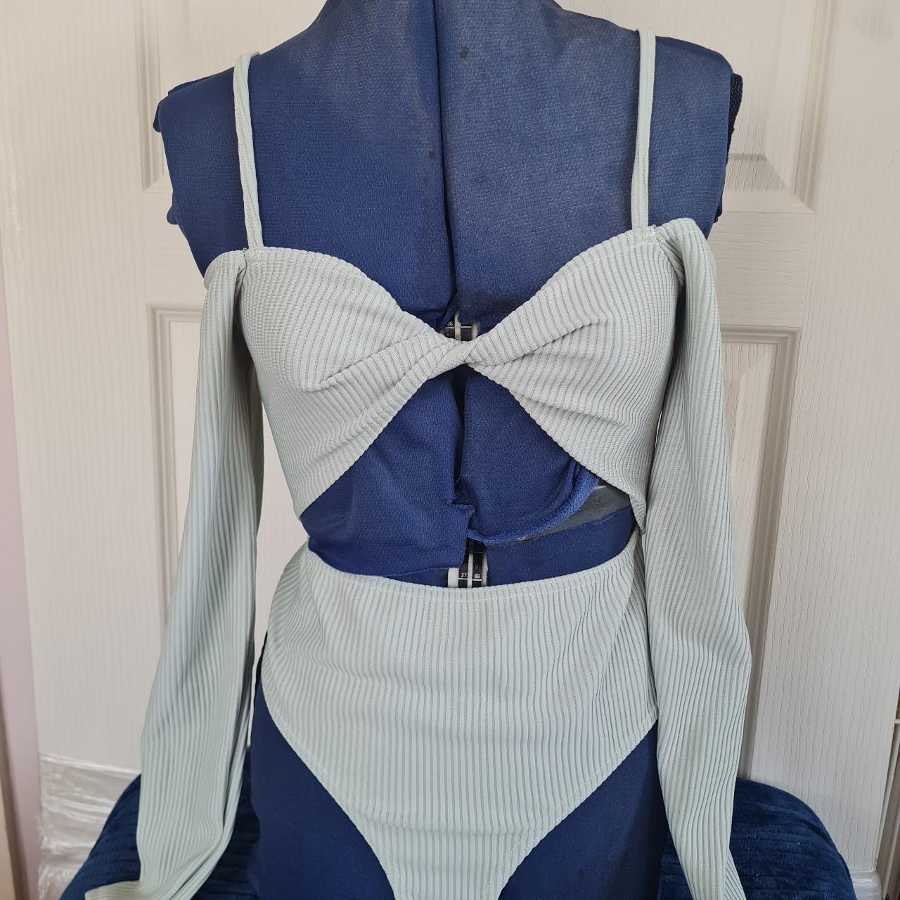 Missguided Women's Green Bodysuit | Depop