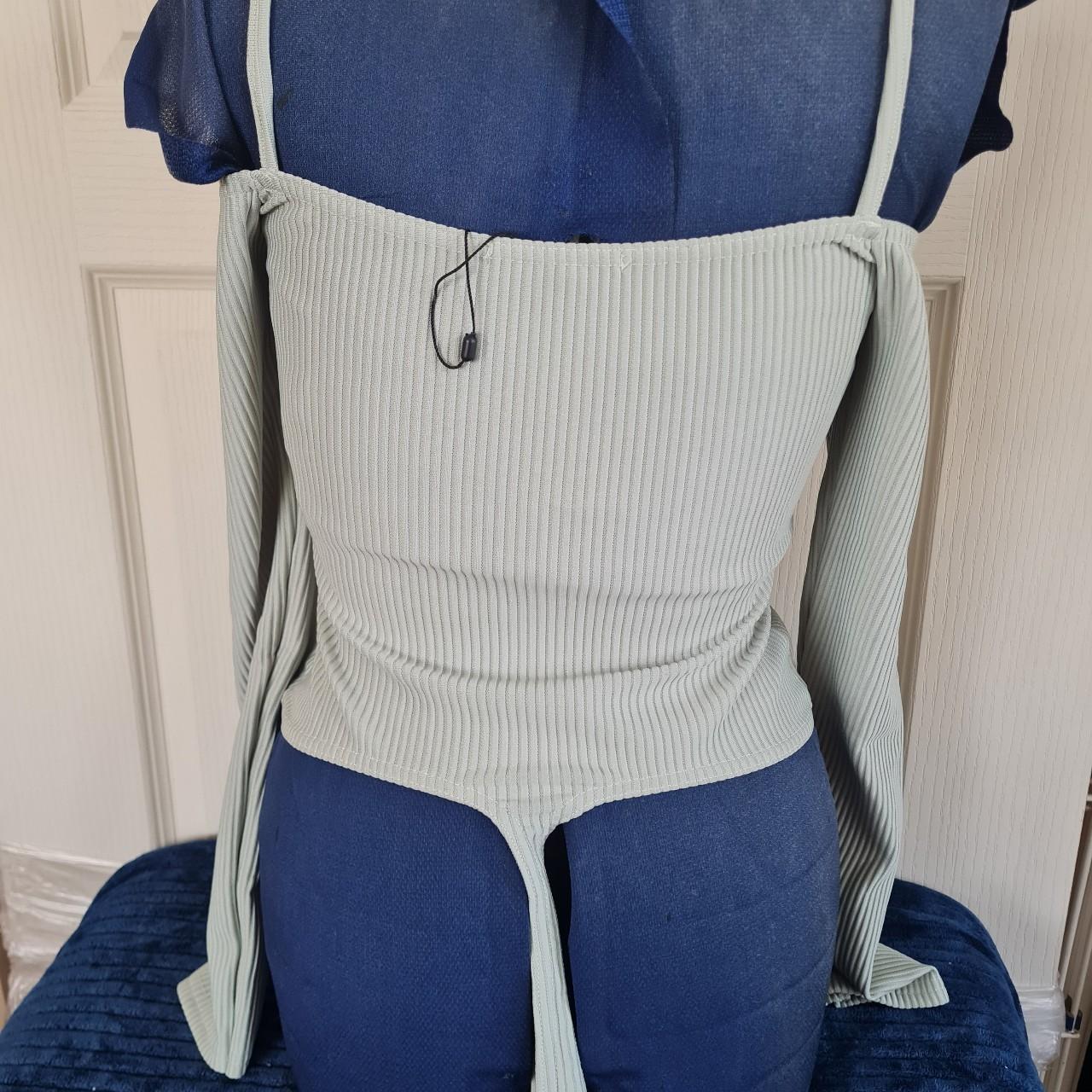 Missguided Women's Green Bodysuit | Depop