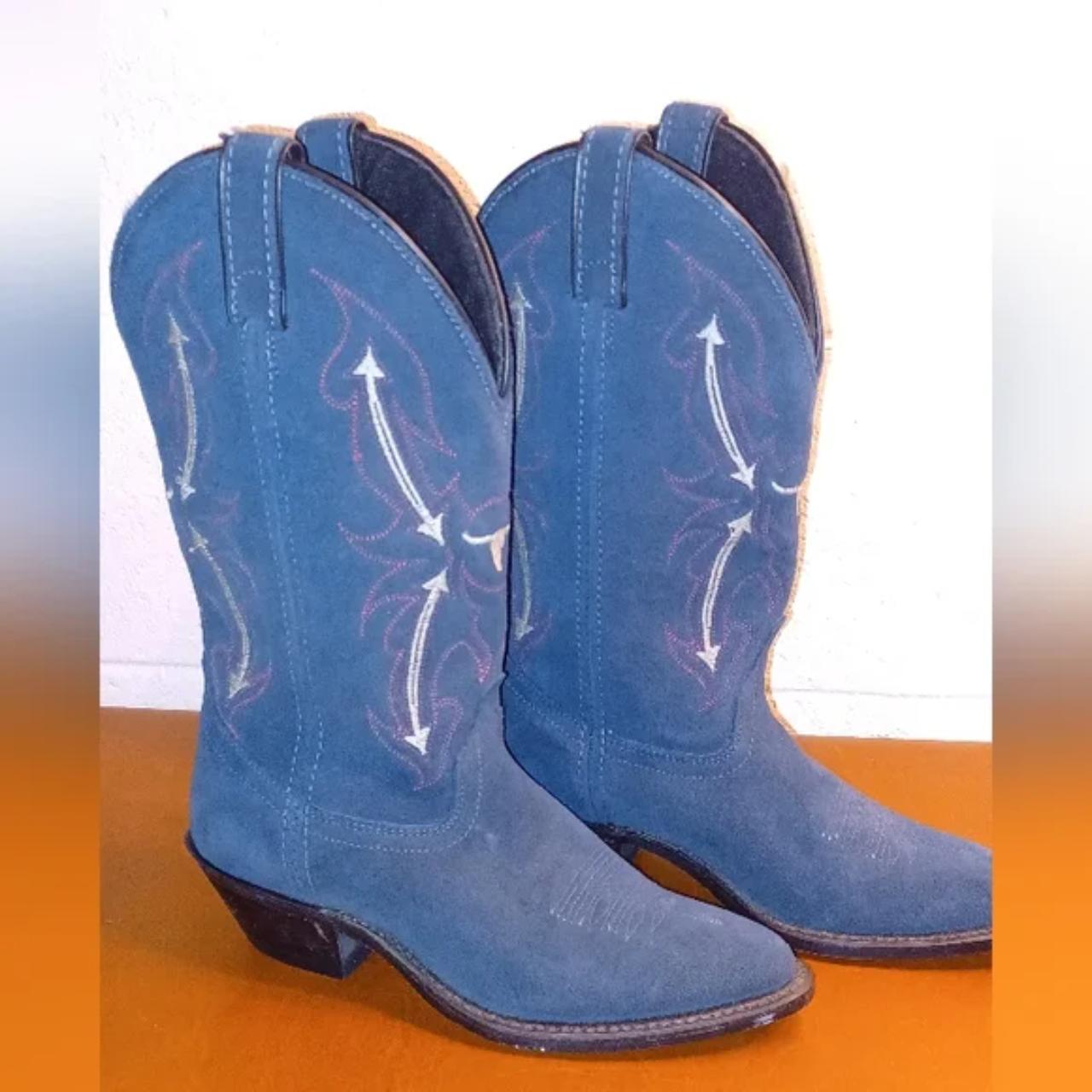 Women's Blue Boots | Depop