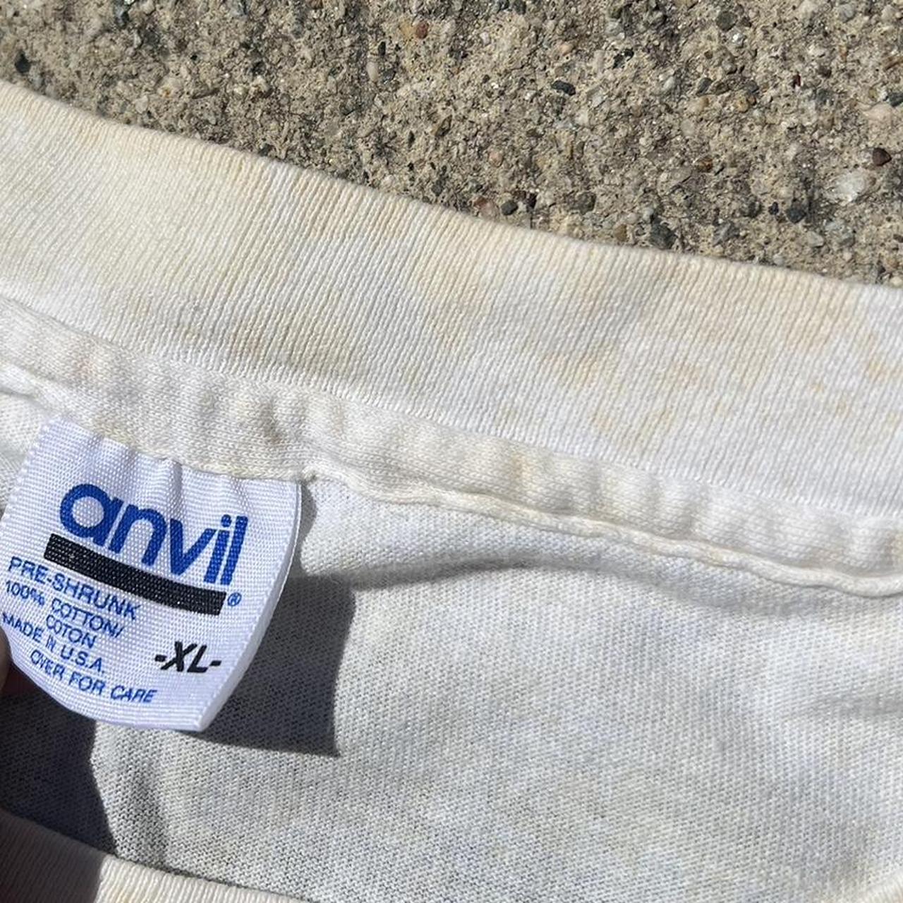 TINA SIMPLY THE BEST WHITE ANVIL TEE SHIRT STAINED... - Depop