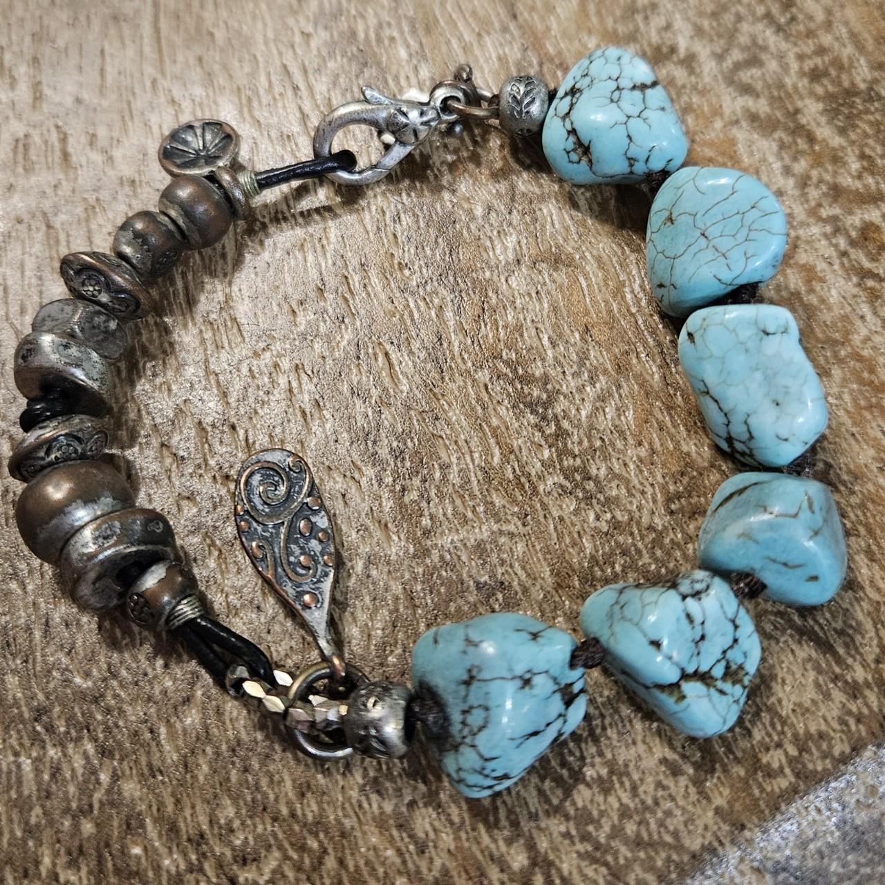 Lucky Brand turquoise silver beaded