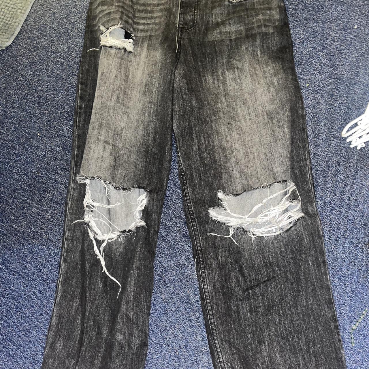 Balenciaga Ripped Jeans Black Size XS but i’m 6’4 28... - Depop