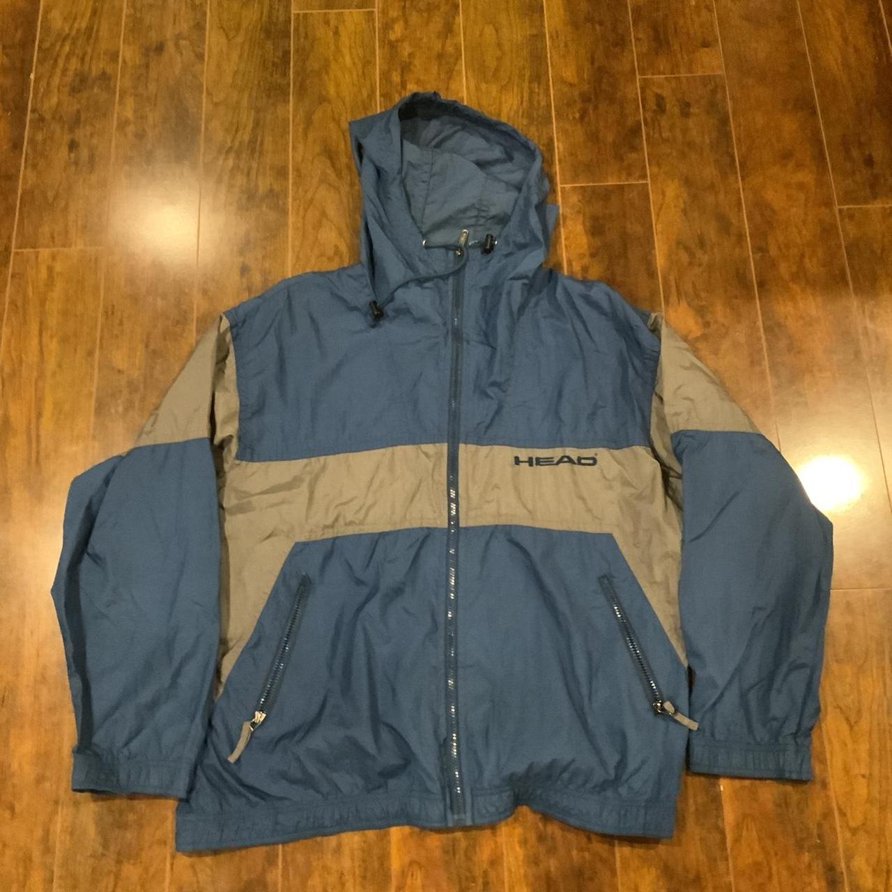 vintage head windbreaker rainjacket size: X or XL... - Depop