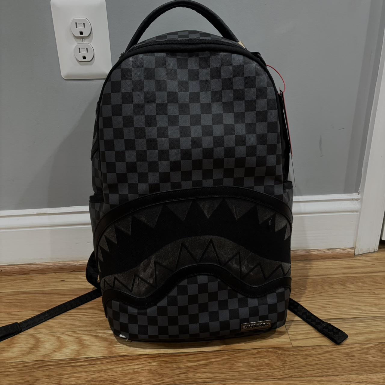 Black LED SprayGround backpack - Depop