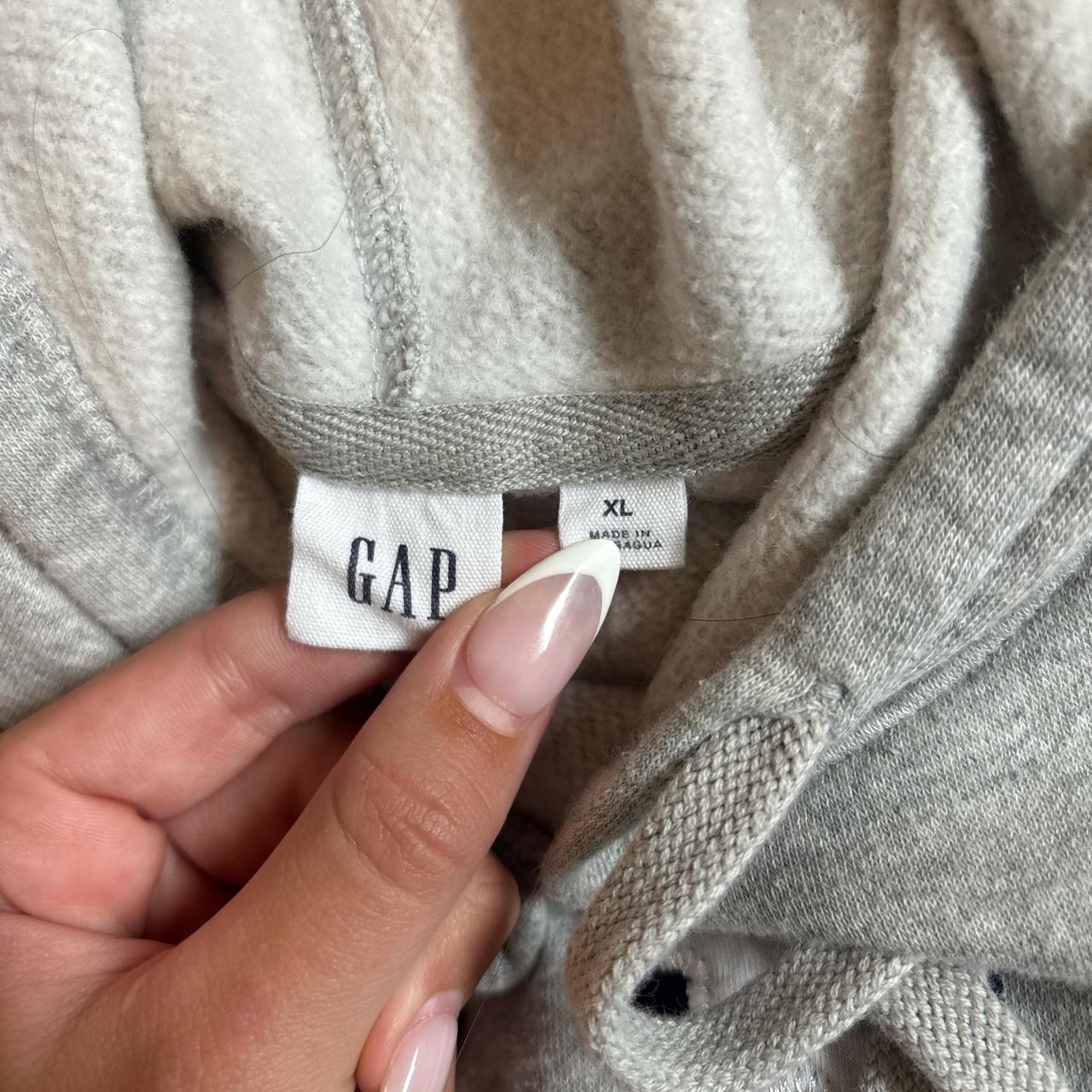 Grey GAP hoodie Sized up for an oversized fit Never... - Depop