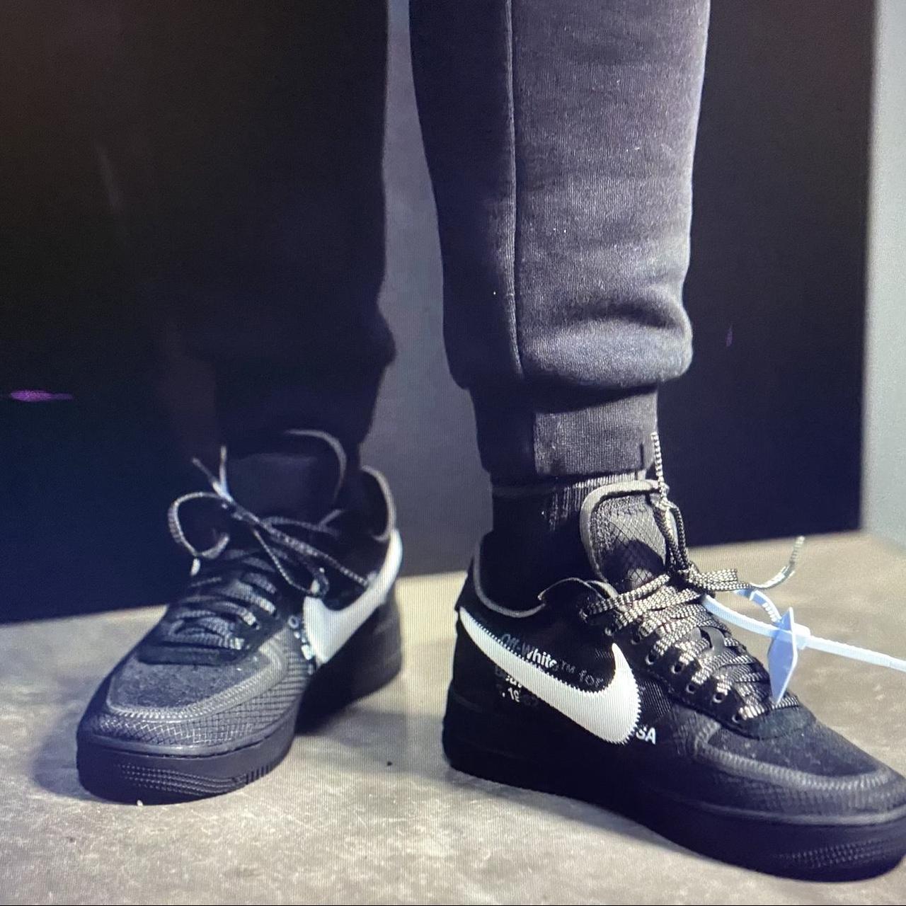 Off-White X Air Force 1 (BLACK) Brand new, unworn... - Depop