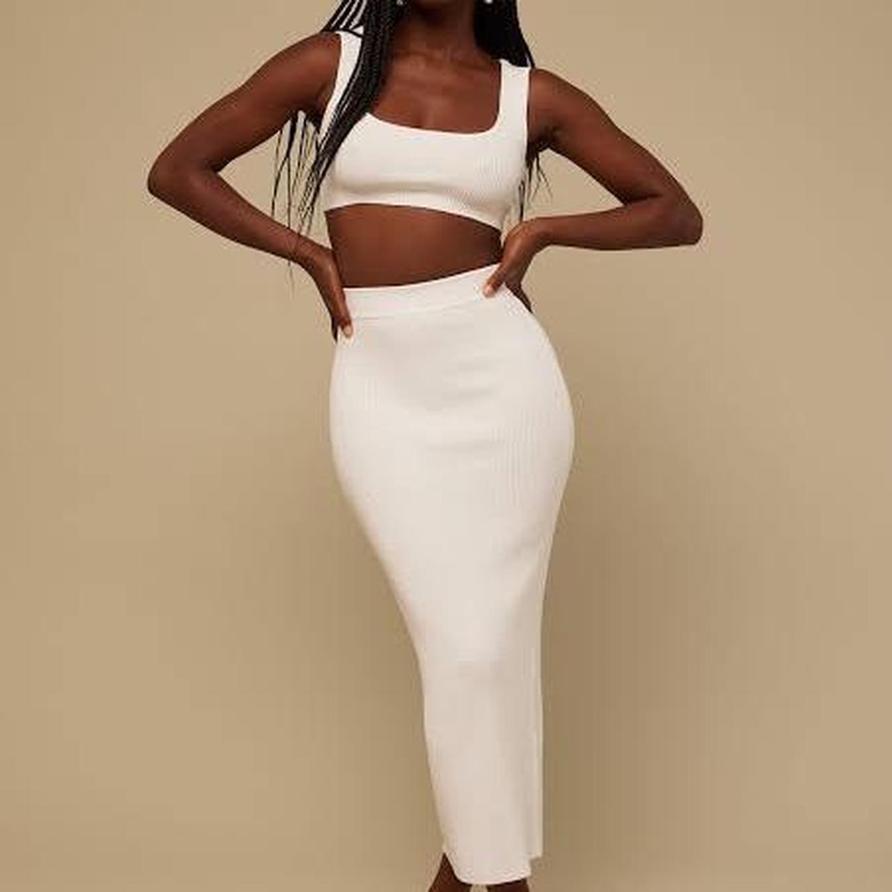 Perfect stranger everyday knit midi skirt - Depop