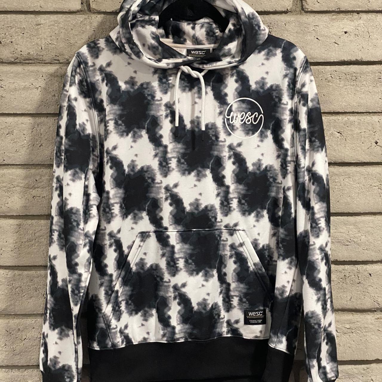 WESC Unisex Tie-dye Hoodie, size men’s medium and... - Depop
