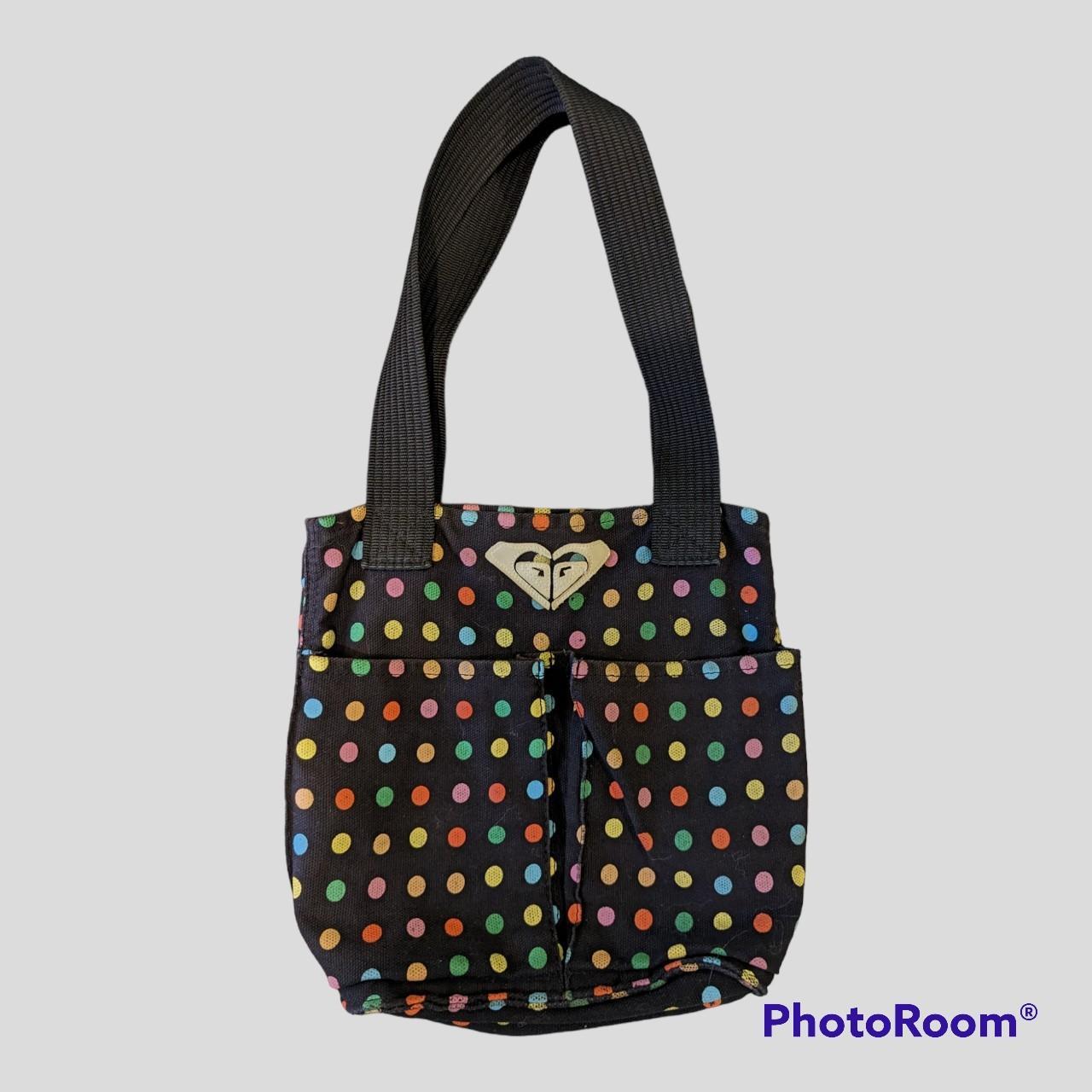 Y2K Roxy bag with rainbow polka dots 🌈 in great... - Depop