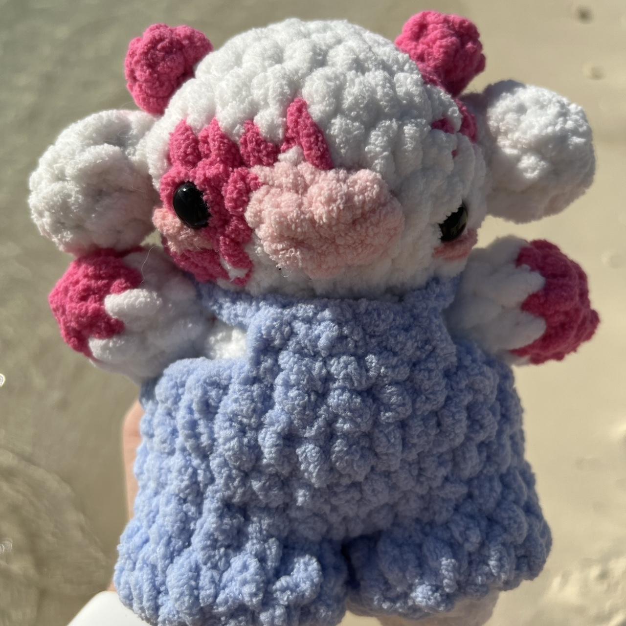 Handmade pink cow plush with overalls! This is a... - Depop