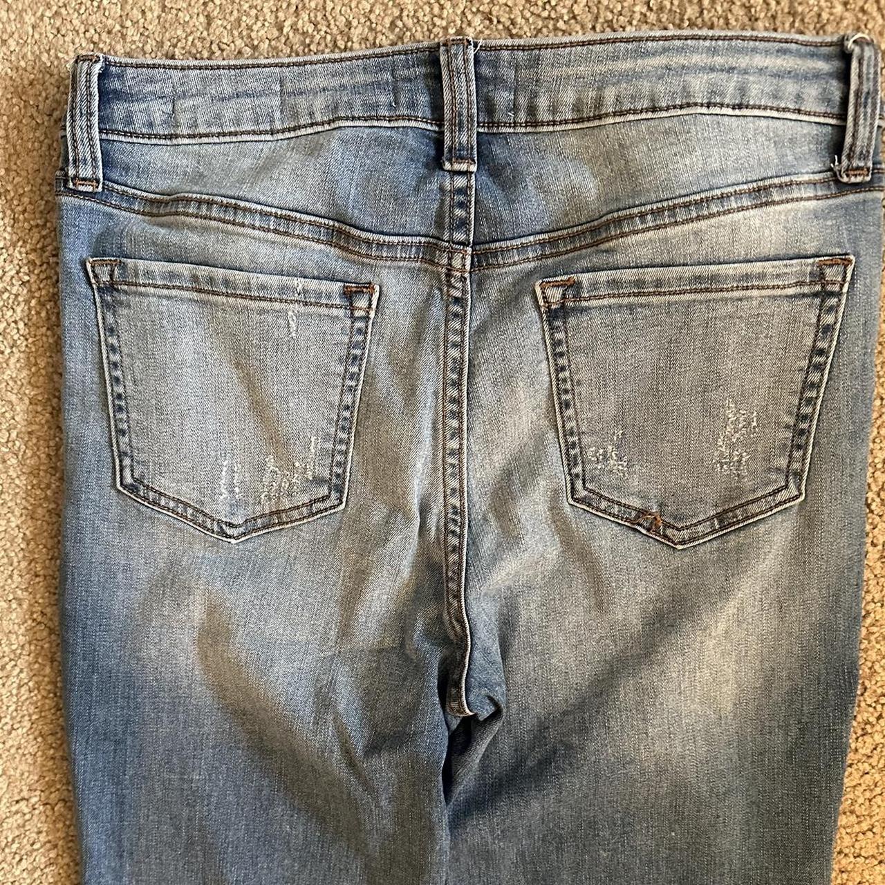 francesca’s high rise distressed flare jeans no... - Depop