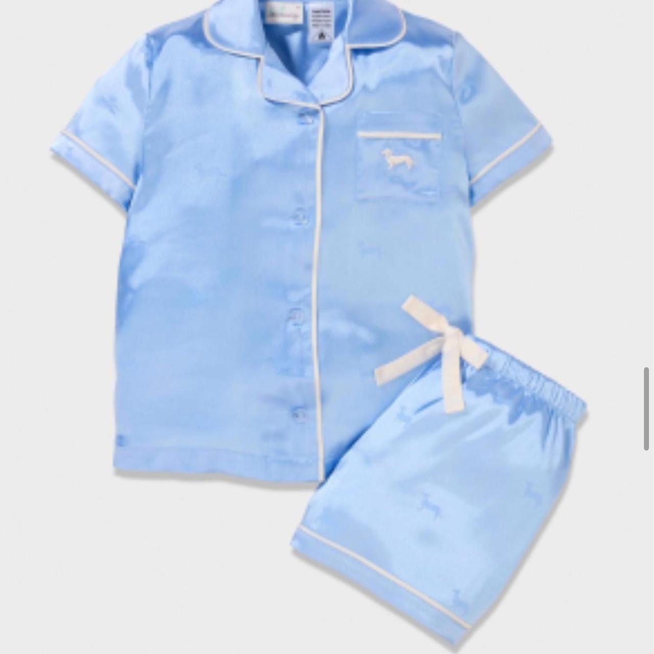 Peter Alexander girls light blue satin penny pj set... - Depop