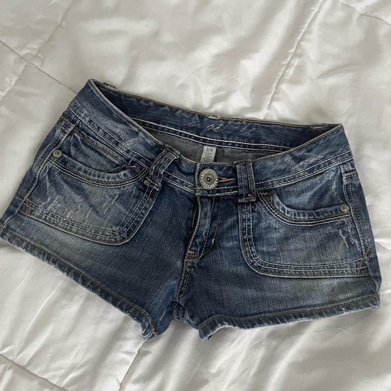 Vintage Aeropostale low rise mini shorts size... - Depop