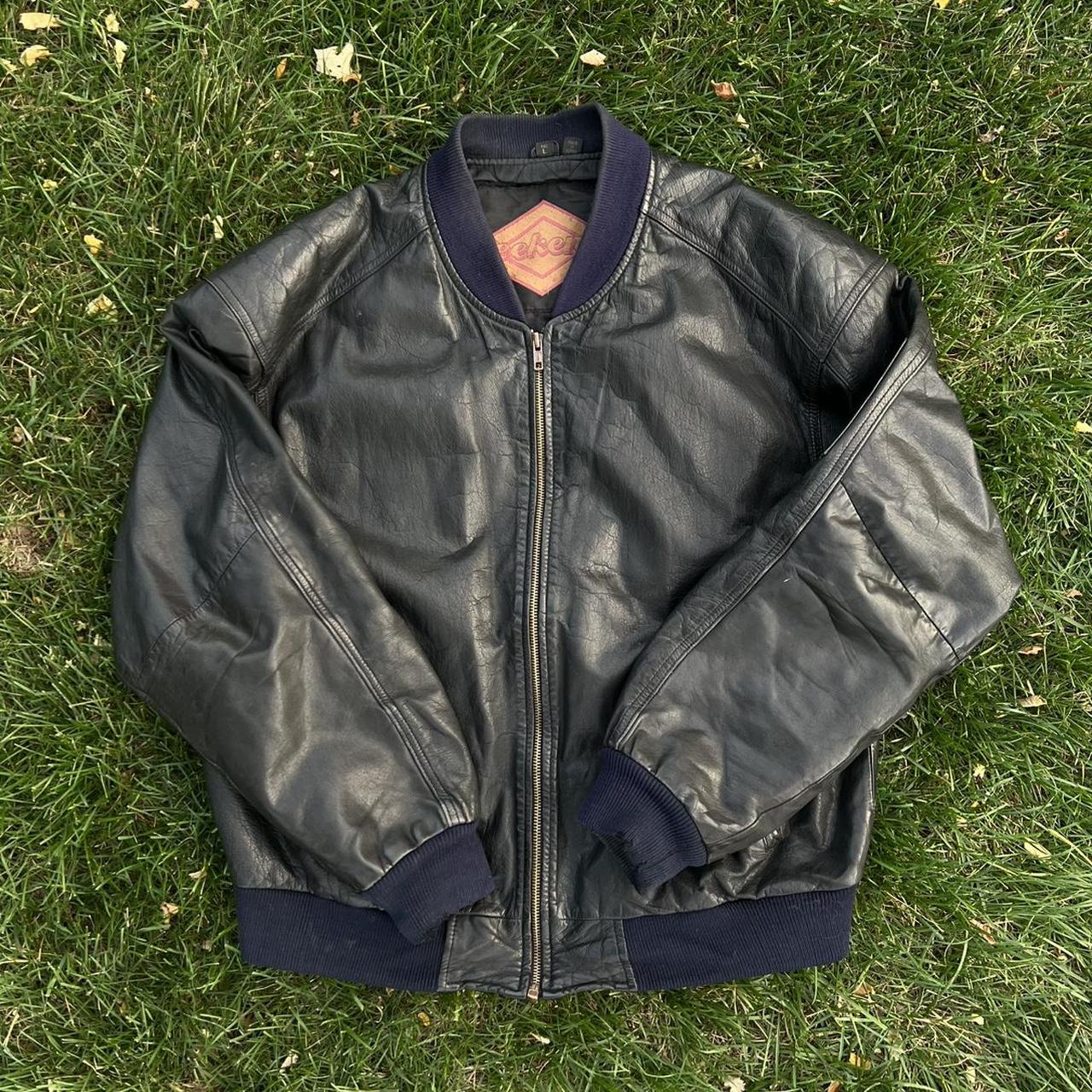 90s Weekends Leather Jacket 🧼ALL CLOTHING IS... - Depop