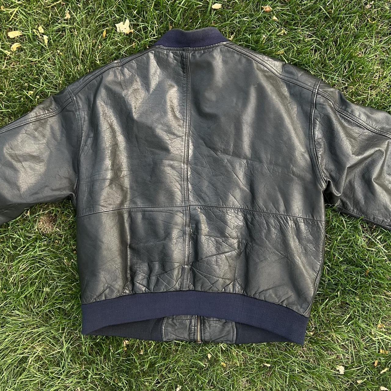 90s Weekends Leather Jacket 🧼ALL CLOTHING IS... - Depop