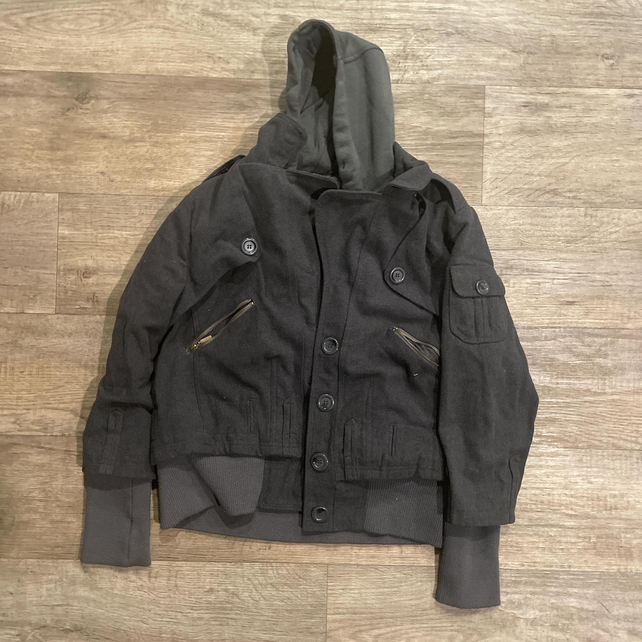 Yoki jacket y2k Japanese punk jacket Grey and... | Depop