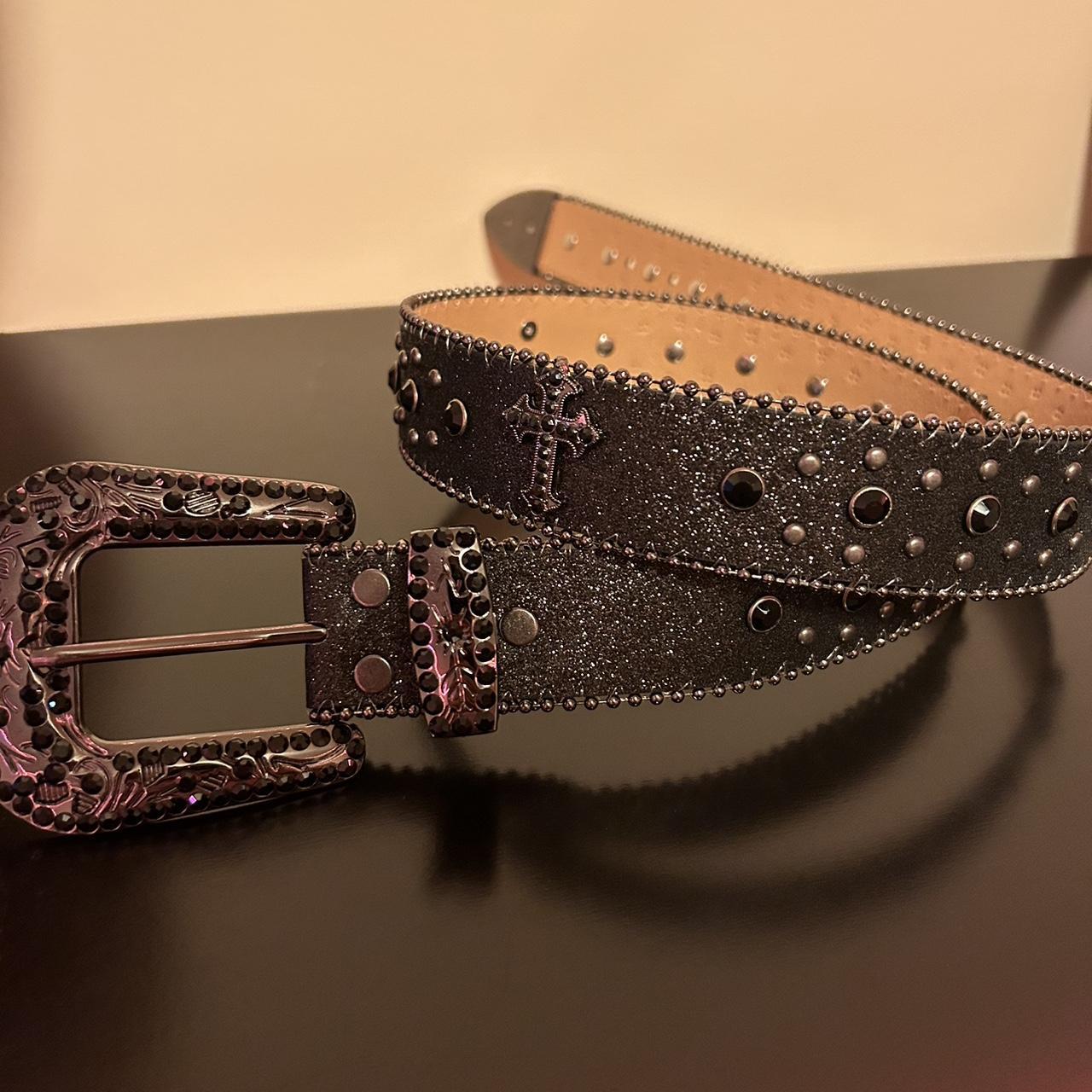 gothic studded cross belt. Badazelled belt with... - Depop