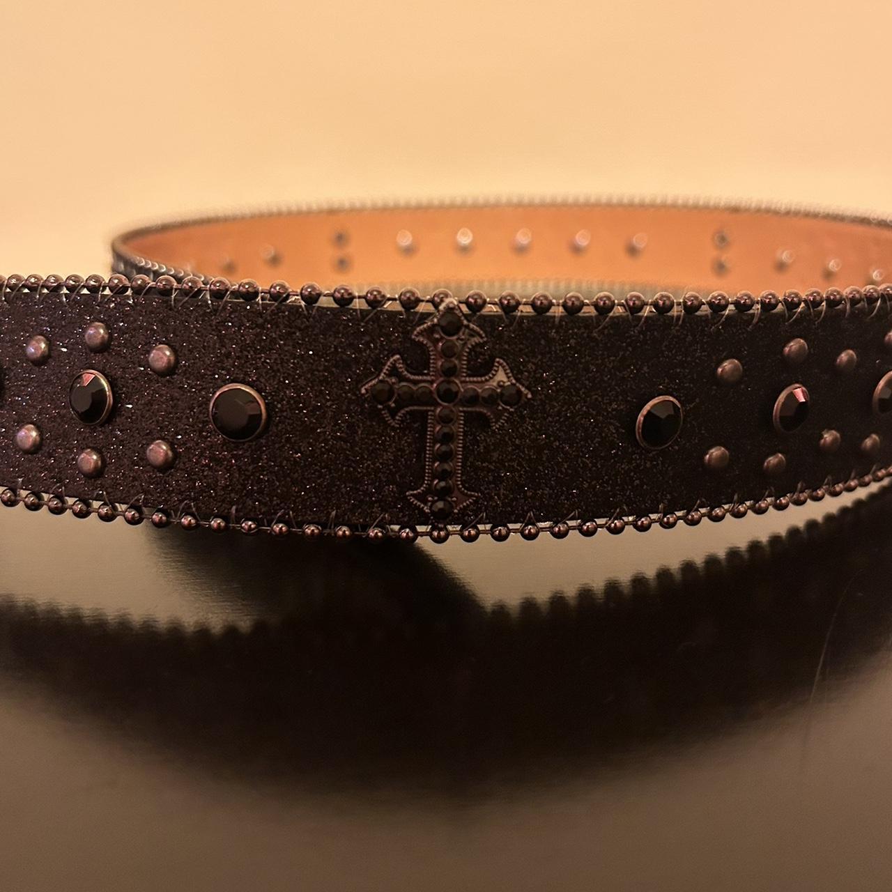 gothic studded cross belt. Badazelled belt with... - Depop