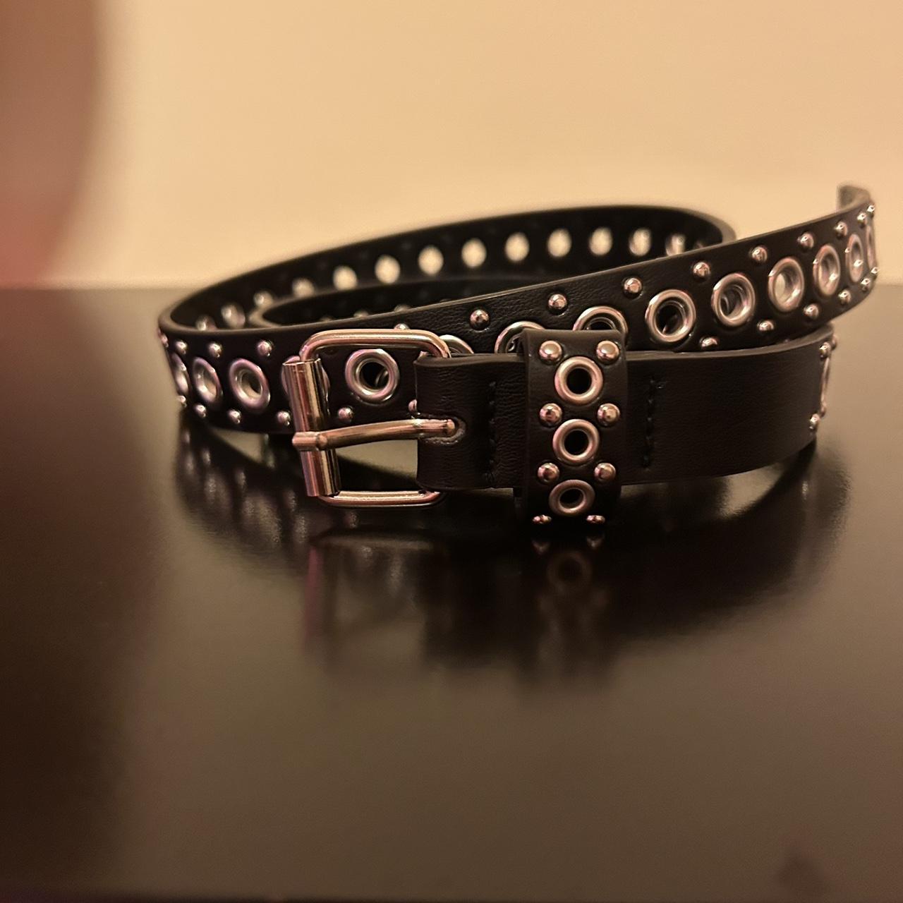 y2k studded belt. fits up to a 40 #belt... - Depop