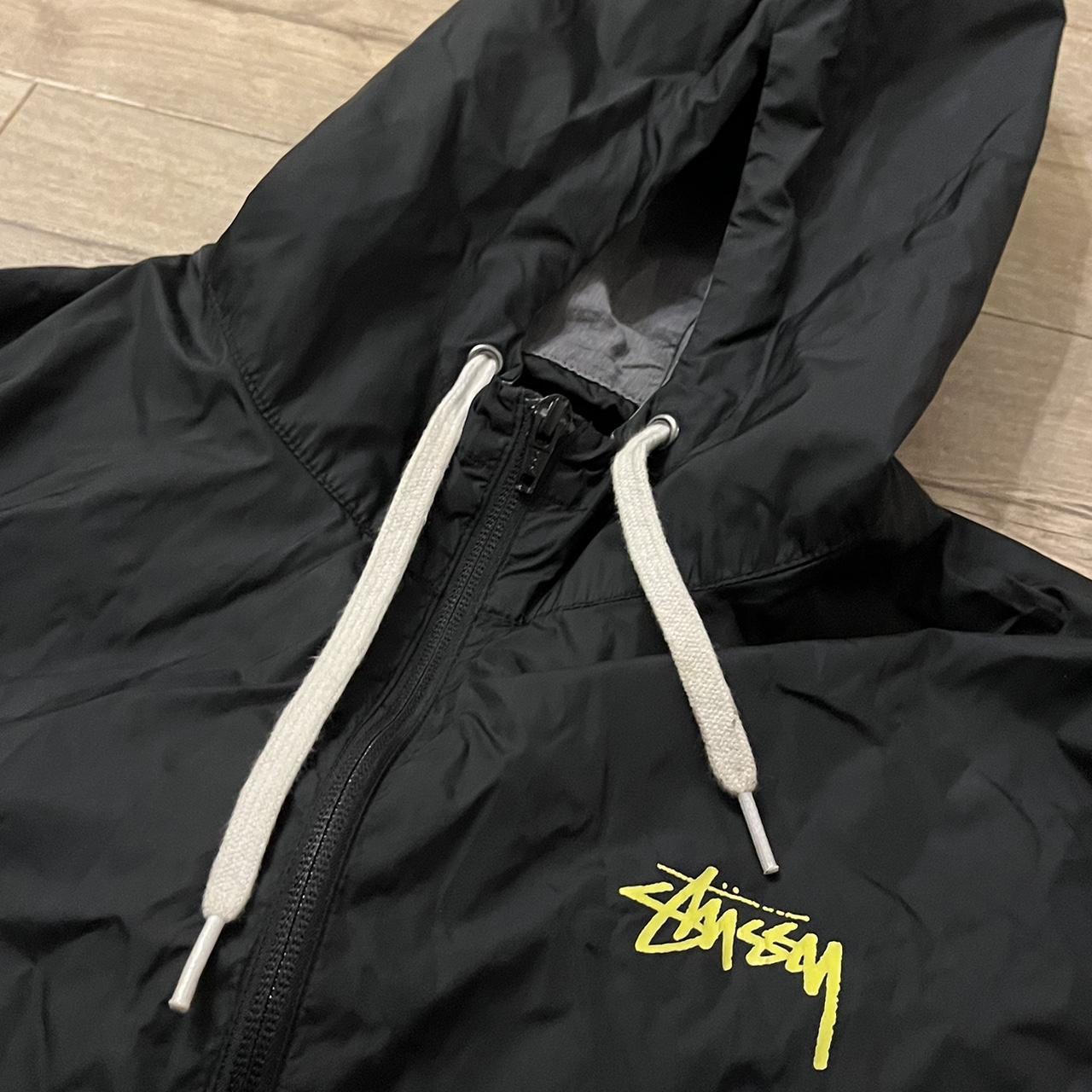 Unisex Black Stussy Windbreaker Jacket Great for... - Depop
