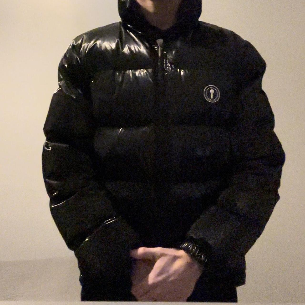 Trapstar Irongate Shiny Puffer Jacket, Black in size S - Depop