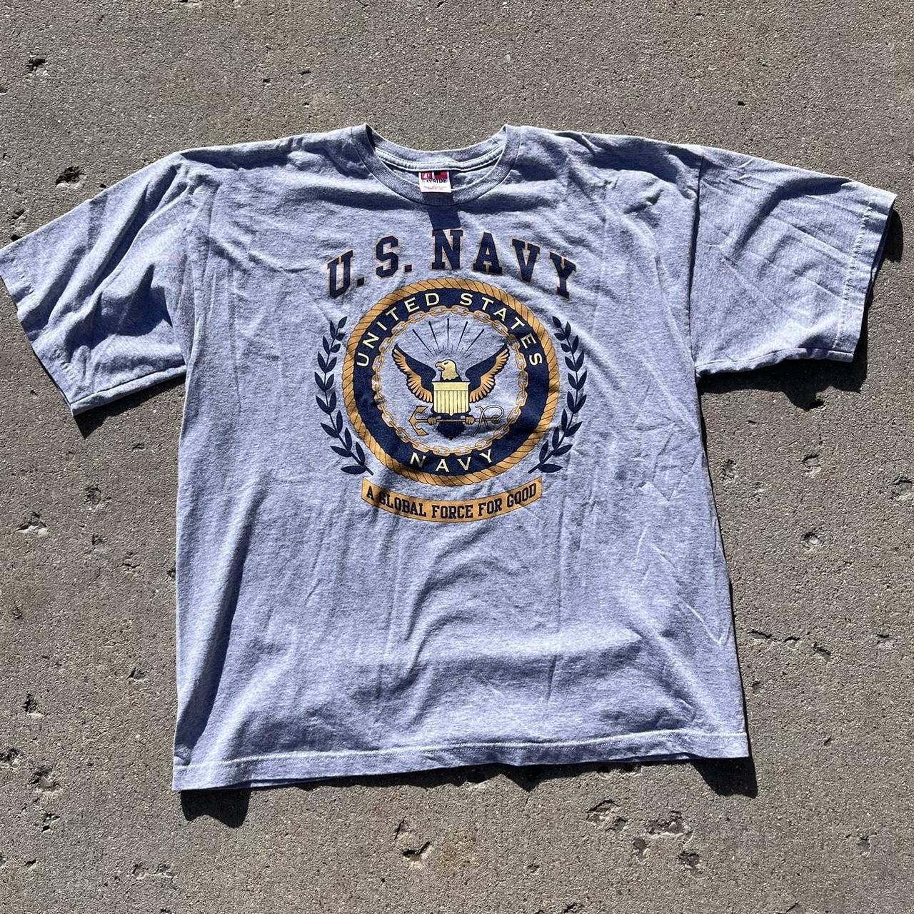us navy vintage tee fits like... - Depop