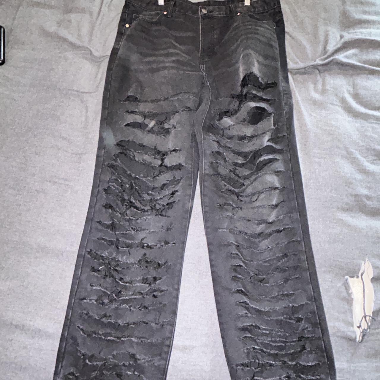 CUSTOM DISTRESSED DENIM heavy vintage denim ... - Depop