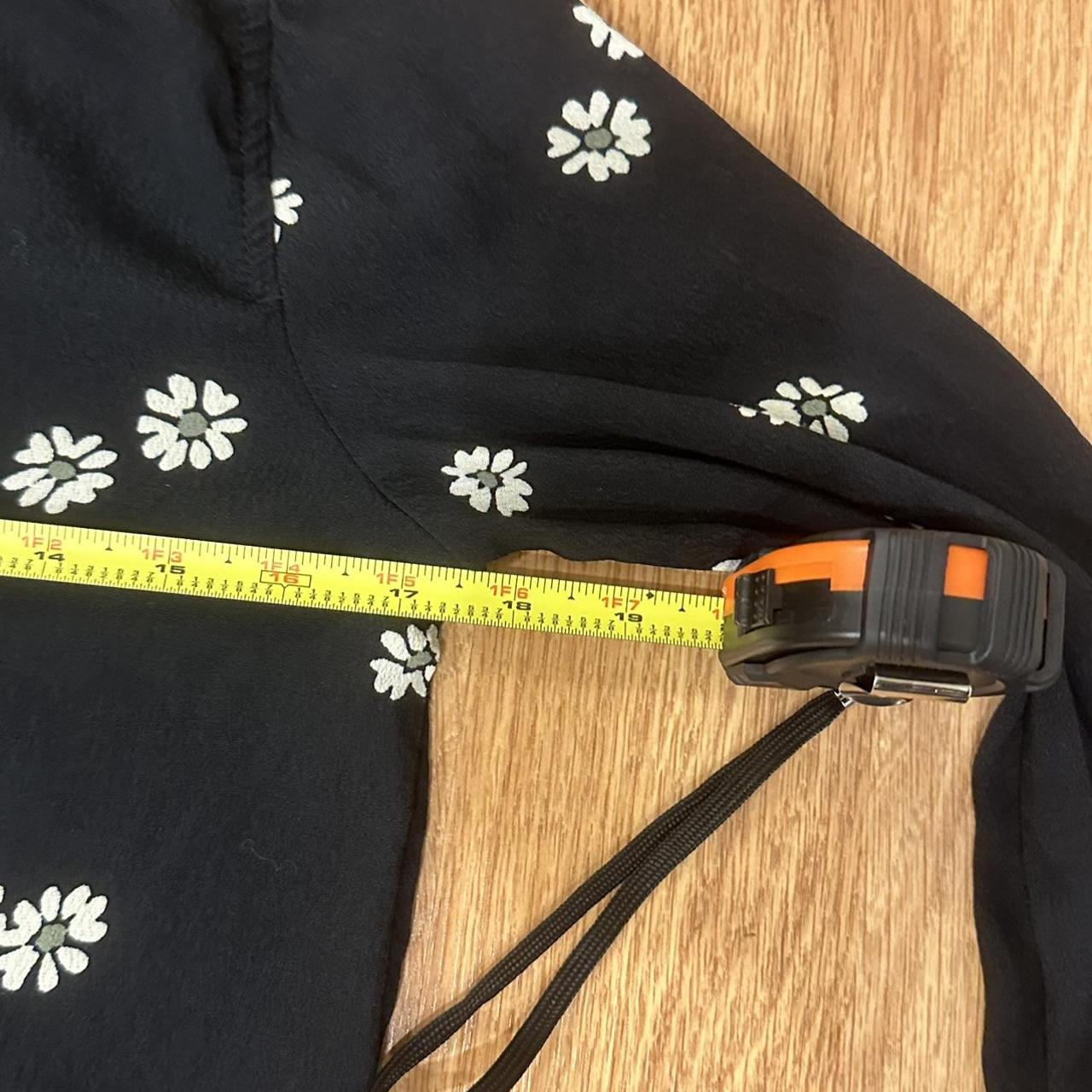 Free Assembly Women’s Button Down Flower Daisy Black... - Depop