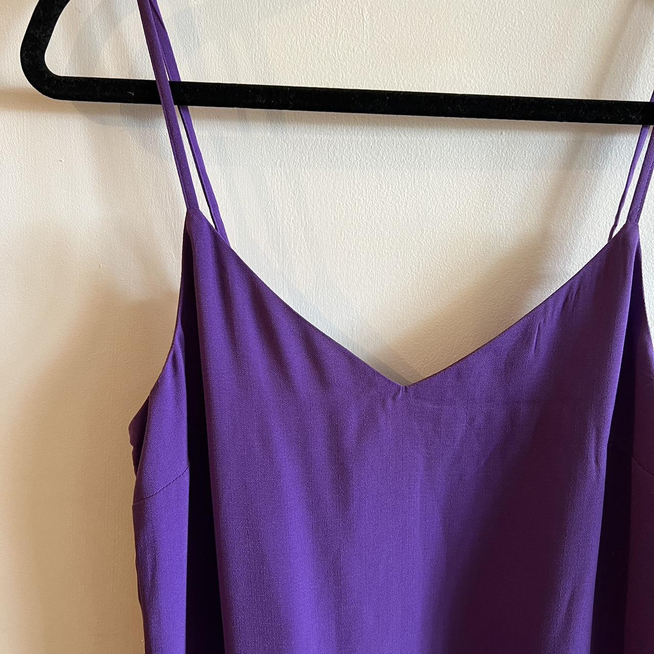 H+M Crepe Purple Slip dress Never worn, fell... - Depop